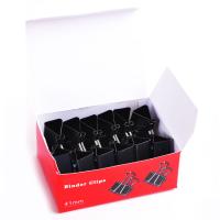 China wholesale 12pcs clips metal black 41mm binder clips for sale