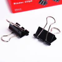 China Factory wholesale high quality 12pcs binder clips metal black binder clip for sale