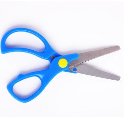 China 5 inch safe plastic handle DIY scissors student scissors for sale