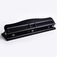 China Metal 3 hole punch stationery desktop office 3 hole adjustable punch for sale