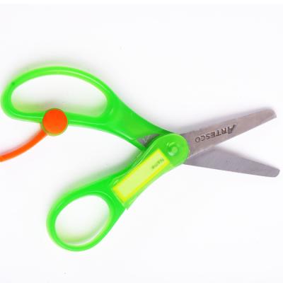 China 5.2 inch safe plastic handle DIY scissors student scissors for sale