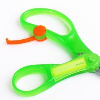 China 5.2 inch safe plastic handle DIY scissors student scissors for sale