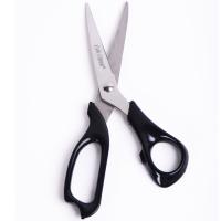 China reliable quality carbon steel black student office scissors for sale