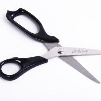 China reliable quality carbon steel black student office scissors for sale