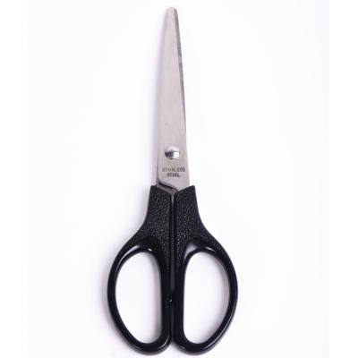 China Hot selling wholesale office and school supplies 6.5 inch black multipurpose carbon steel student scissor for sale