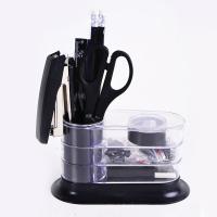 China factory price hot selling plastic office black pen holder for desktop for sale