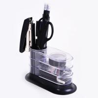 China factory price hot selling plastic office black pen holder for desktop for sale