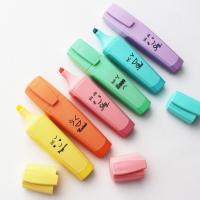 China hot sale wholesale candy color 6pcs highlighter pen for sale