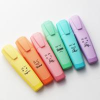 China hot sale wholesale candy color 6pcs highlighter pen for sale