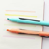 China wholesale OEM logo highlighter marker oblique pastel color highlighter pen for sale