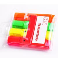 China wholesale colourful 4pcs fluorescent marker pen with flat tip for sale