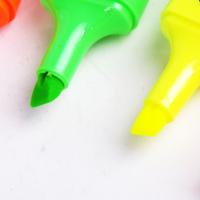 China wholesale colourful 4pcs fluorescent marker pen with flat tip for sale