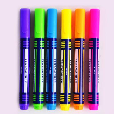 China wholesale cheap price office and school stationery highlighters with chisel tip for sale