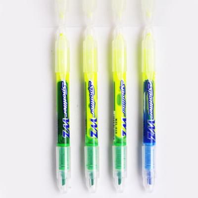 China hot sale custom logo fluorescent color double head marker pen for sale