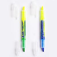 China hot sale custom logo fluorescent color double head marker pen for sale
