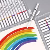 China 36 Colors Double Head Rich And Natural Color Permanent Markers Jumbo Ink Marker Pen for sale