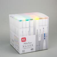 China 80 Colors Double-headed Oily Rich Color Best Art Markers Bullet Tip Permanent Colour Marker Pack for sale