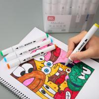 China 80 Colors Double-headed Oily Rich Color Best Art Markers Bullet Tip Permanent Colour Marker Pack for sale