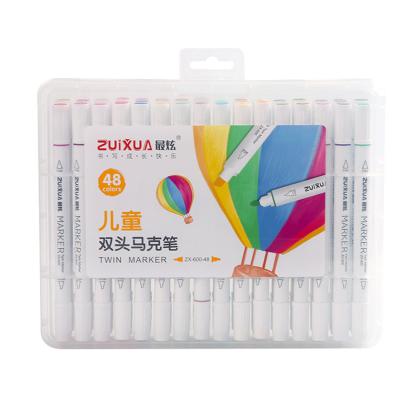 China 48 Colors Double-headed Colouring Painting Colours Eco Friendly Markers For Kids for sale