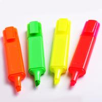 China wholesale colourful 4pcs fluorescent marker pen with oblique tip for sale