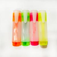 China Factory Directly Price 4PCS Cheap Fluorescent Ink PVC Bag Set Marker Pen Chisel Fiber Tip Highlighter for sale