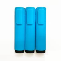 China Best Price 12PCS Blue School And Office Fluorescent Ink Color Box Set Marker Chisel Fiber Tip Highlighter for sale