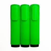 China Hot Selling 12PCS Green School And Office Fluorescent Ink Color Box Set Marker Chisel Fiber Tip Highlighter for sale