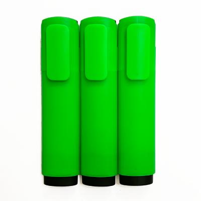 China Hot Selling 12PCS Green School And Office Fluorescent Ink Color Box Set Marker Chisel Fiber Tip Highlighter for sale