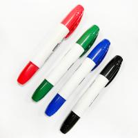 China New Design 4PCS Durable Double-head Stationery Easy Erasing Marker Set Bullet Tip Whiteboard Marker for sale