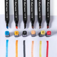 China Superior quality OEM multi-color  Double-ended triangle drawing 24pcs marker pen for art painting for sale