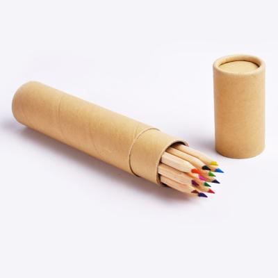China factory price presharpened hex paper tube 12 color pencil for sale