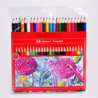 China wholesale standard presharpened 24pcs pvc bag drawing pencil sets for sale
