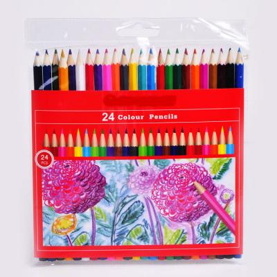 China wholesale standard presharpened 24pcs pvc bag drawing pencil sets for sale