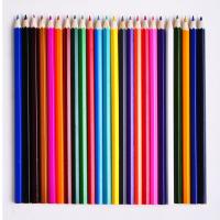 China Wholesale sharpened white wood good quality 24pcs metal box color pencil for kids drawing for sale