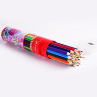 China Factory Direct 24 Pcs HEX Metal Tin Tube Coloured Pencils with Sharpener for sale