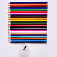 China Factory Direct 24 Pcs HEX Metal Tin Tube Coloured Pencils with Sharpener for sale