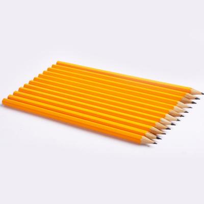 China Government bid hb pencil presharpened 12pcs yellow wood hb pencil set for kids for sale