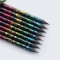 China 10pcs Custom Printed Black Wooden Pencil Hb Pencil 2 Hb Pencil S With Black Eraser Importer for sale