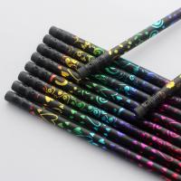 China 10pcs Custom Printed Black Wooden Pencil Hb Pencil 2 Hb Pencil S With Black Eraser Importer for sale