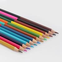China Reliable quality 3mm soft wood 12pcs 24color dual tip pencil color set for sale