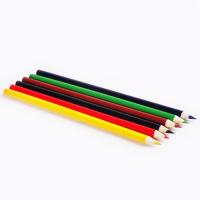 China wholesale good quality round smooth soft wood 6 colored pencils for sale