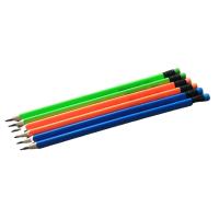 China wholesale 6pcs noen painting HB with colorful eraser for sale