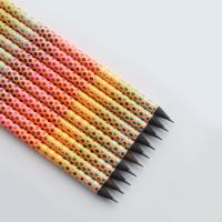 China presharpen black soft wood hb pencil 10pcs neon graphgite pencil custom with eraser for sale