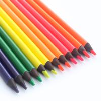 China factory price 12pcs wood half size jumbo color pencil for sale