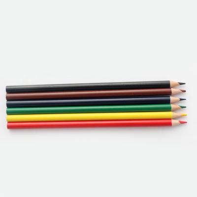 China Custom high quality round vivid color pencil 3mm lead 6 color soft wood color pencil for sale