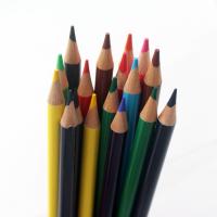 China Custom high quality round vivid color pencil 3mm lead 6 color soft wood color pencil for sale