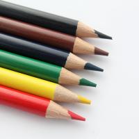 China Custom high quality round vivid color pencil 3mm lead 6 color soft wood color pencil for sale