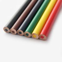 China Custom high quality round vivid color pencil 3mm lead 6 color soft wood color pencil for sale
