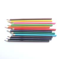China Hot sale factory price custom logo wooden round shape colour pencil set for sale