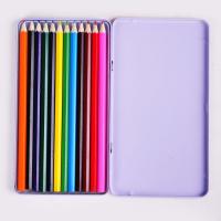 China wholesale presharpened hex 12pcs tin box wooden color pencil for sale